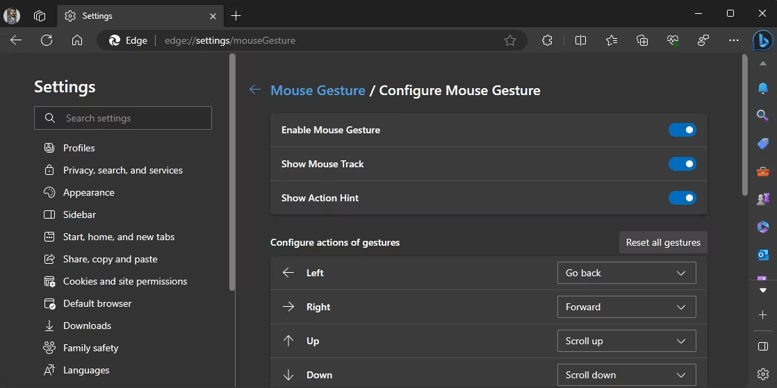 Activate Mouse Gestures in Microsoft Edge for Windows 11 - Life Conceptual